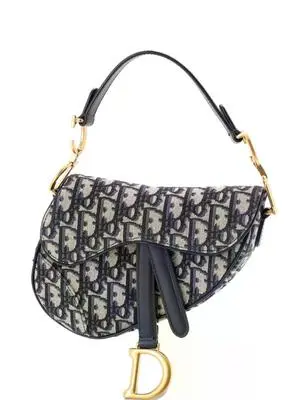 Dior Saddle Oblique Canvas Mini Shoulder Bag - Blue