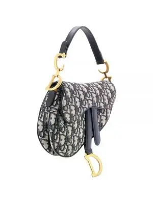 Dior Saddle Oblique Canvas Mini Shoulder Bag - Blue