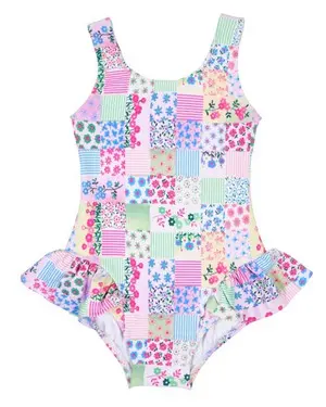FLORENCE EISEMAN Patchwork Floral Swimsuit