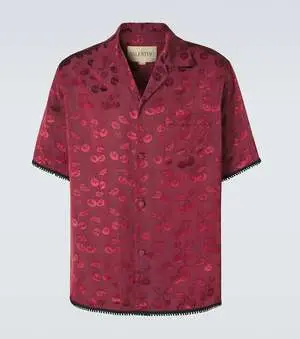 Valentino Garavani Cherryfic Jacquard Bowling Shirt