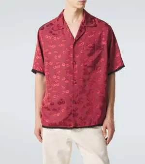 Valentino Garavani Cherryfic Jacquard Bowling Shirt