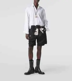 Dries Van Noten Gathered Bermuda Shorts