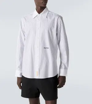 BODE Pinstripe Cotton Poplin Shirt