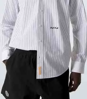 BODE Pinstripe Cotton Poplin Shirt