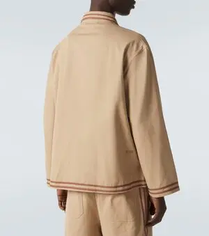 BODE Cotton Twill Overshirt - Brown