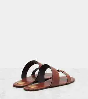 Saint Laurent Cassandre Leather Sandals