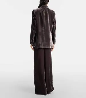 BLAZÉ MILANO Husi Velvet Wide-leg Pants