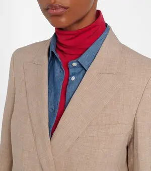 BLAZÉ MILANO Everyday Double-breasted Linen And Wool Blazer