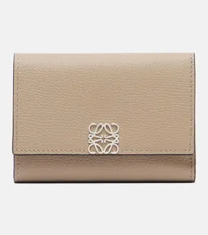 Loewe Anagram Small Leather Card Holder - Beige