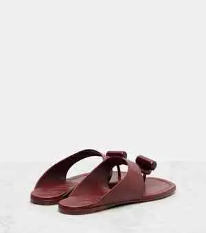Loewe Toggle Leather Thong Sandals