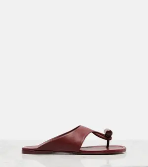 Loewe Toggle Leather Thong Sandals