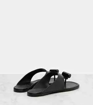 Loewe Toggle Leather Thong Sandals