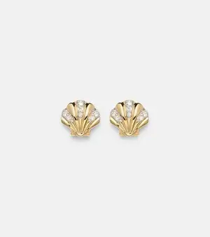 Mateo Petite Venus Diamond Stud Earrings - Gold