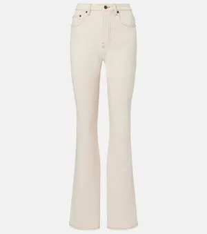 Burberry Embroidered Flared Jeans