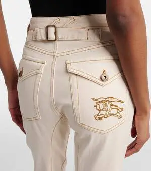 Burberry Embroidered Flared Jeans