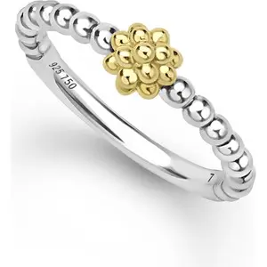 Lagos Caviar Icon Bead Ring - Silver