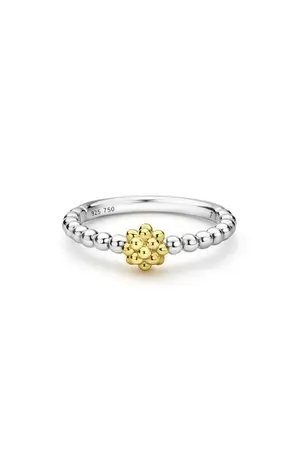 Lagos Caviar Icon Bead Ring - Silver