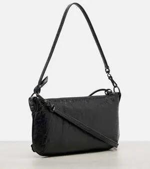 Balenciaga Le City Leather Shoulder Bag - Black