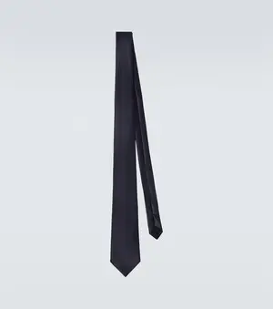 Saint Laurent Silk Neck Tie - Blue