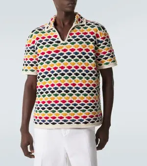 Orlebar Brown Batten Crochet Cotton Bowling Shirt
