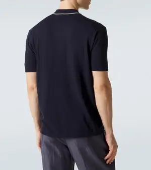 Orlebar Brown Keeling Cotton And Silk Polo Shirt - Blue