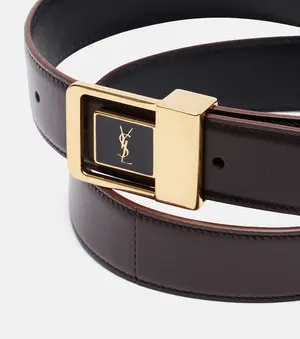 Saint Laurent Cassandre Leather Belt