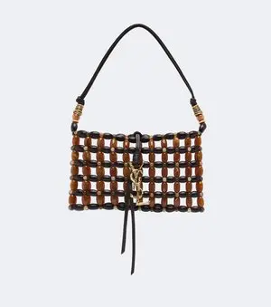 Saint Laurent Cassandre Beaded Shoulder Bag