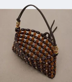 Saint Laurent Cassandre Beaded Shoulder Bag
