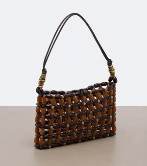 Saint Laurent Cassandre Beaded Shoulder Bag