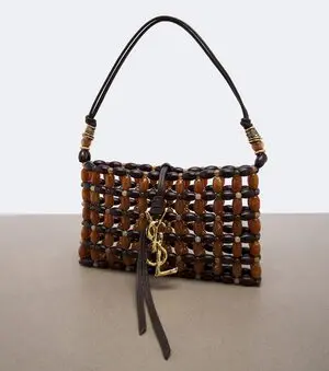 Saint Laurent Cassandre Beaded Shoulder Bag