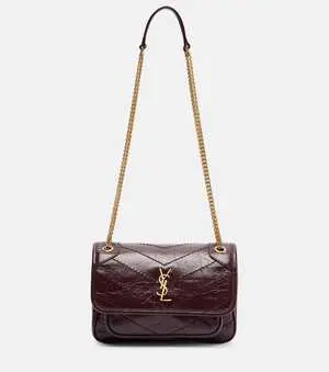 Saint Laurent Niki Cassandre Mini Leather Shoulder Bag