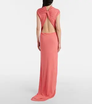 TOM FORD Asymmetric Crêpe Jersey Gown - Pink