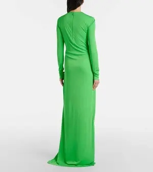 TOM FORD Cutout Crepe Jersey Gown - Green