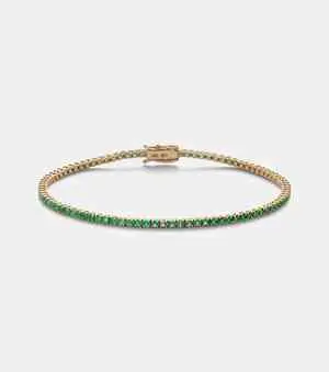 STONE AND STRAND 14kt Yellow Tennis Bracelet With Emerald - Gold