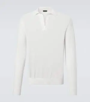 TOM FORD Semi-sheer Cotton Polo Sweater