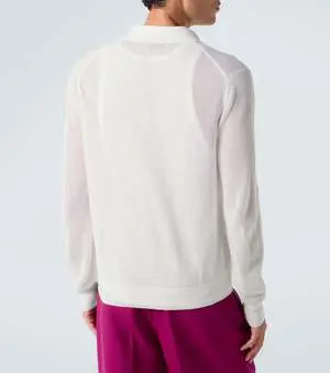 TOM FORD Semi-sheer Cotton Polo Sweater