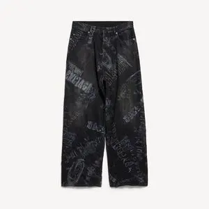 Balenciaga Black Wash Jeans For Men