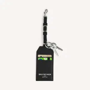 Balenciaga Credit Charm/keychain Card Holder - Black