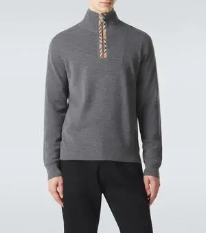 Burberry Wool Half-zip Sweater