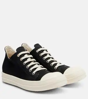 Rick Owens Denim Sneakers - Black