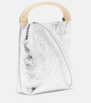 Dries Van Noten Metallic Leather Top-handle Bag