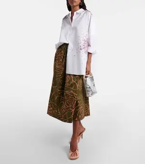 Dries Van Noten Metallic Leather Top-handle Bag