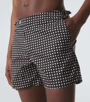 TOM FORD Polka-dot Swim Trunks - Black