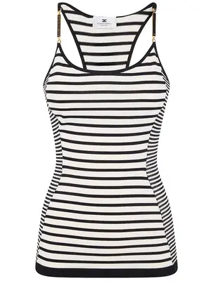 ELISABETTA FRANCHI Striped Knit Top