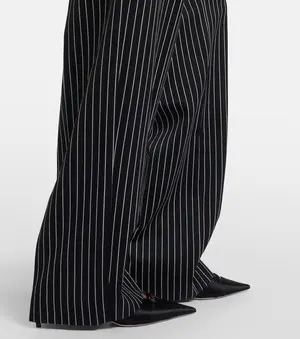 TOM FORD Striped Wool And Cotton Straight Pants
