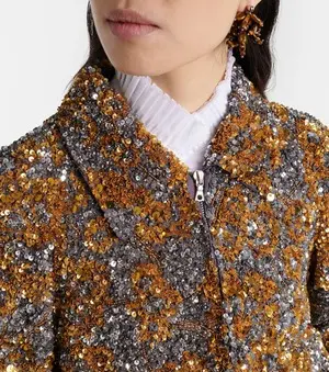 Dries Van Noten Sequined Blouson Jacket