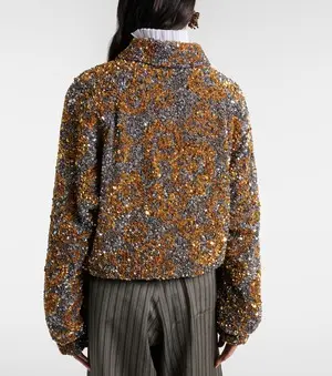Dries Van Noten Sequined Blouson Jacket