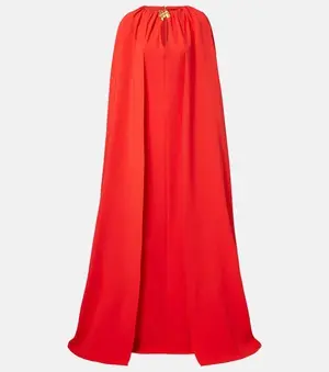 Oscar De La Renta Silk-blend Georgette Kaftan