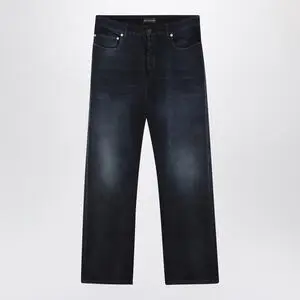 Balenciaga Wide-Leg Washed-Effect Jeans - Blue