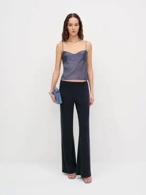 REFORMATION Charlie Knit Pant - Blue